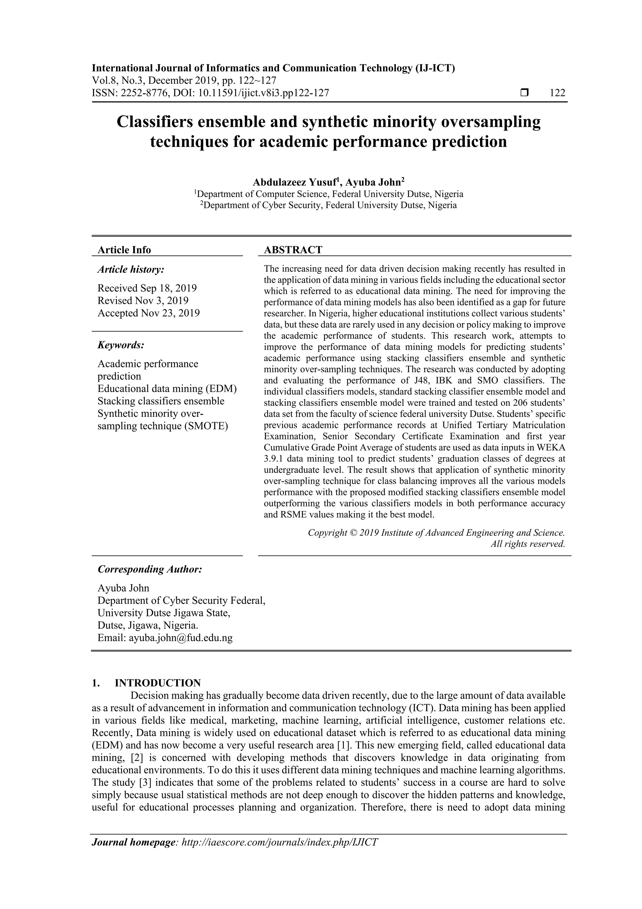 03 20250 classifiers ensemble | PDF