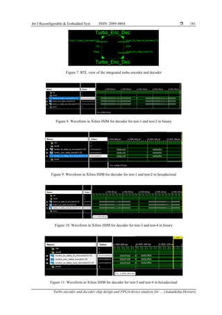 Turbo encoder and decoder chip design and FPGA device analysis for communication system | PDF