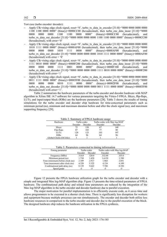 Turbo Encoder And Decoder Chip Design And Fpga Device Analysis For Communication System Pdf