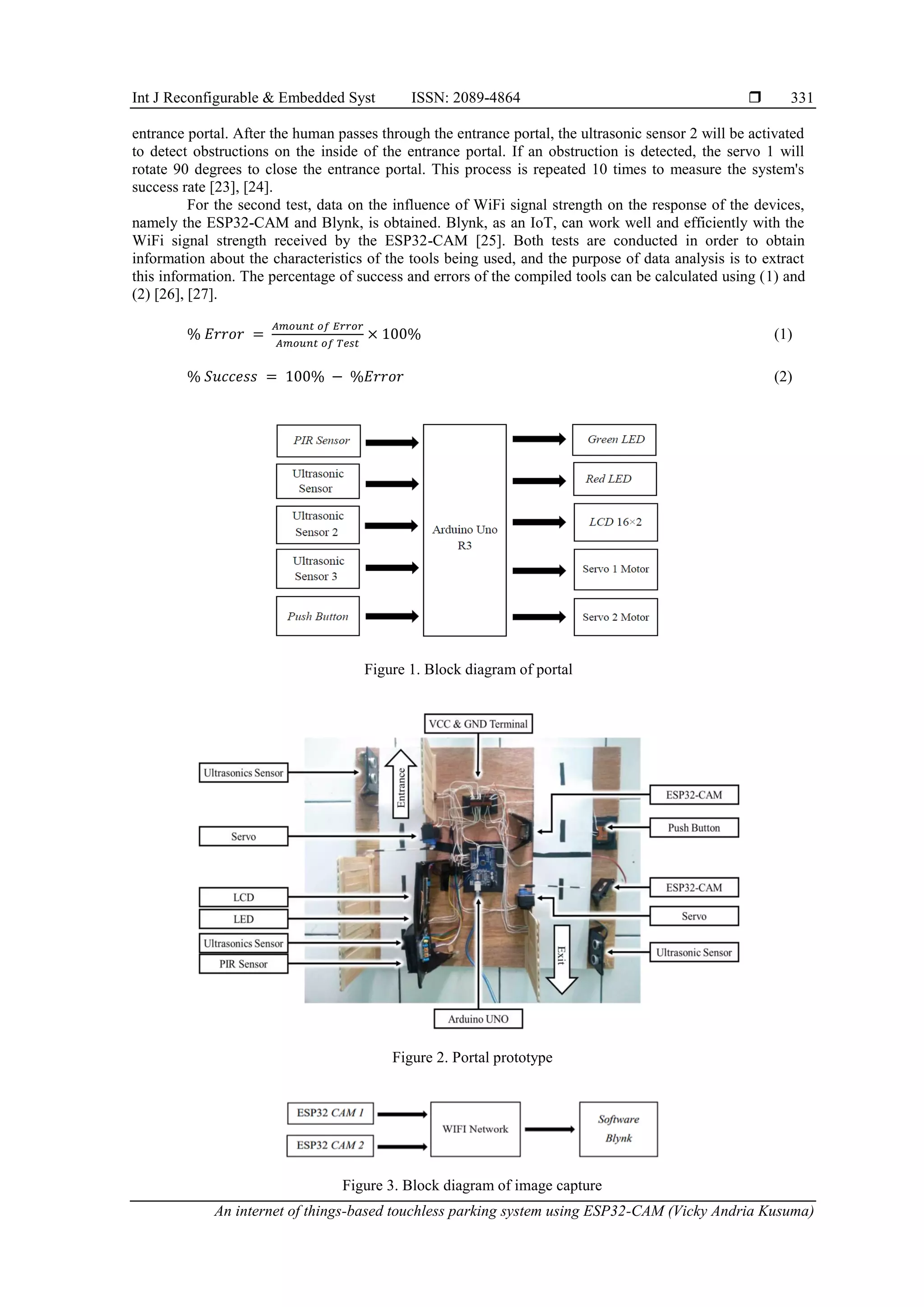 An internet of things-based touchless parking system using ESP32-CAM | PDF