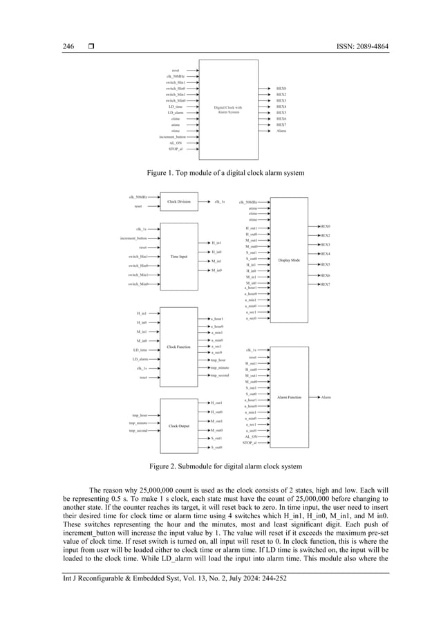 Fpga In Hardware Description Language Based Digital Clock Alarm System With 24 Hr Format Pdf 