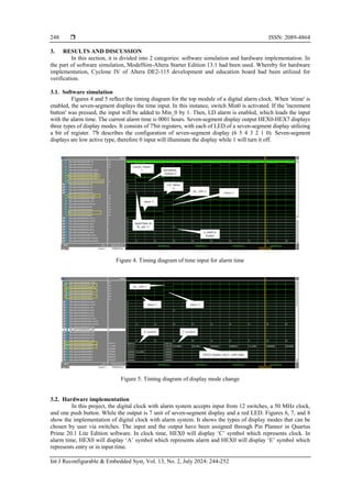 FPGA in hardware description language based digital clock alarm system ...