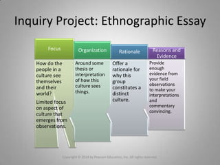Essay 3: The Ethnographic Essay | PPTX