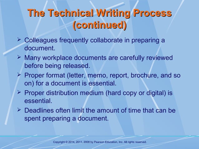 Chapter 6: An Overview of the Technical Writing Process | PPT