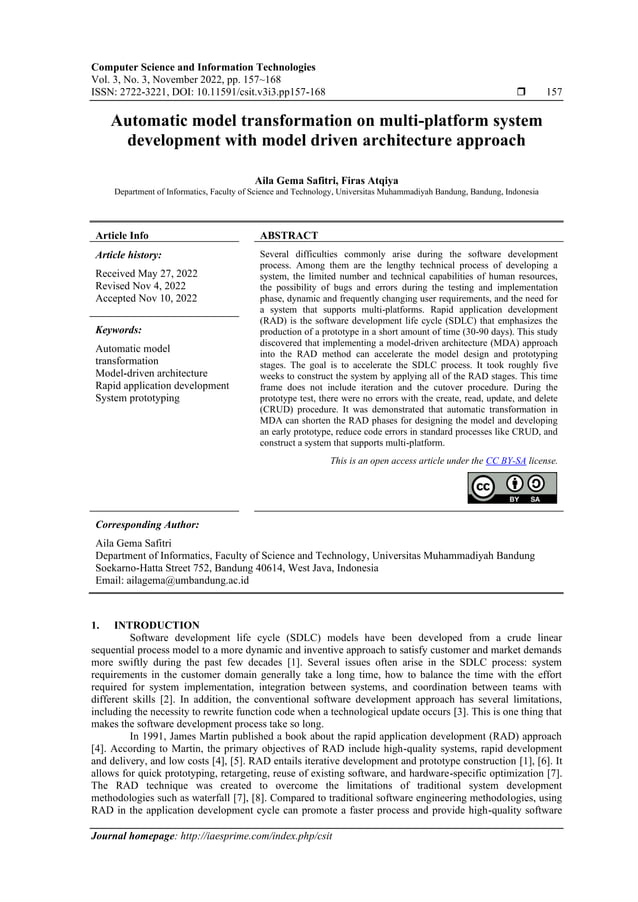 Automatic Model Transformation On Multi Platform System Development