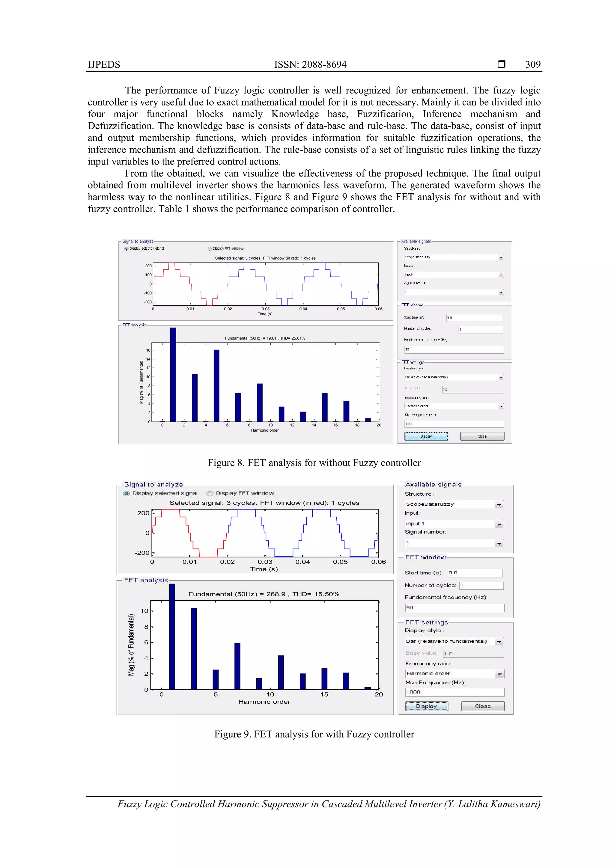 Fuzzy Logic Controlled Harmonic Suppressor in Cascaded Multilevel Inverter | PDF