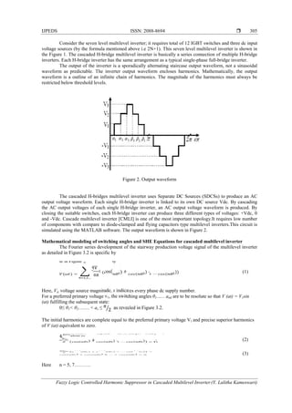 Fuzzy Logic Controlled Harmonic Suppressor in Cascaded Multilevel Inverter | PDF