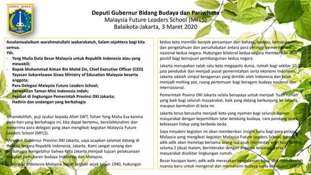 Malaysia Future Leaders School (MFLS) | PDF