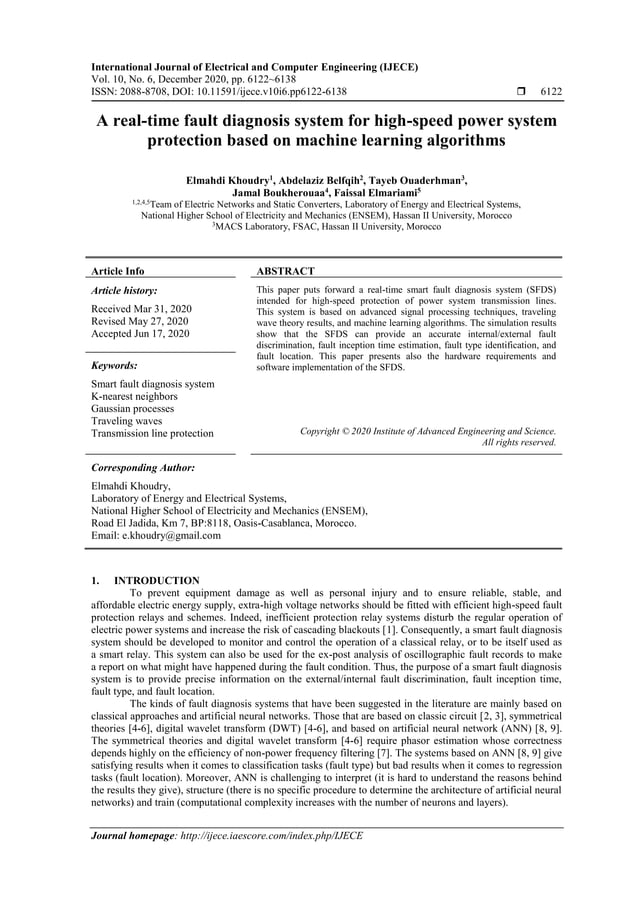 A real-time fault diagnosis system for high-speed power system ...