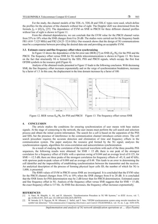 Implementation and analysis of 5G network identification operations at low signal-to-noise ratio ...
