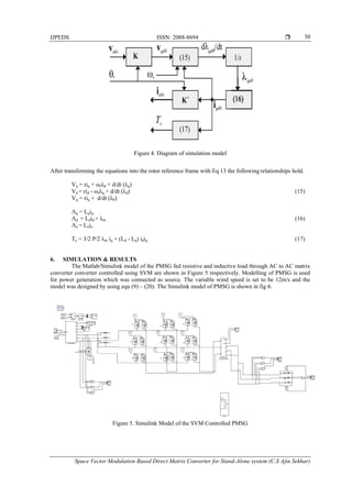 Space Vector Modulation Based Direct Matrix Converter for Stand-Alone ...