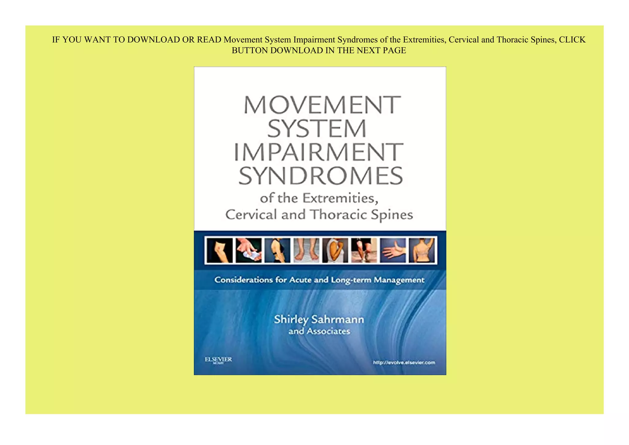 [PDF] download⚡ Movement System Impairment Syndromes of the Extremities ...