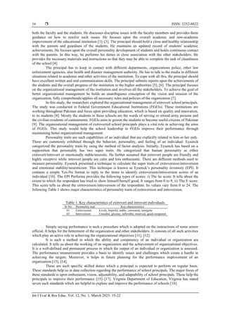 Exploring organizational management of extrovert school leadership | PDF