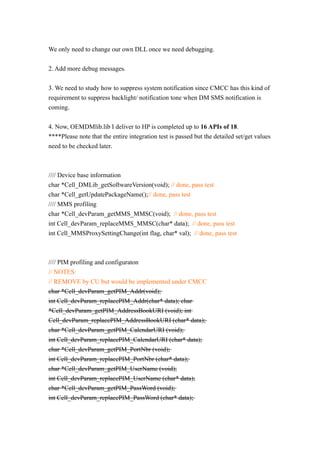 OMA DM UI & Report | DOC