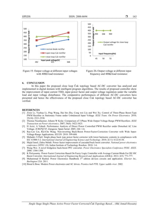 Single Stage Single Phase Active Power Factor Corrected Ĉuk Topology ...