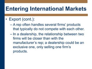 International Market Entry | PPT
