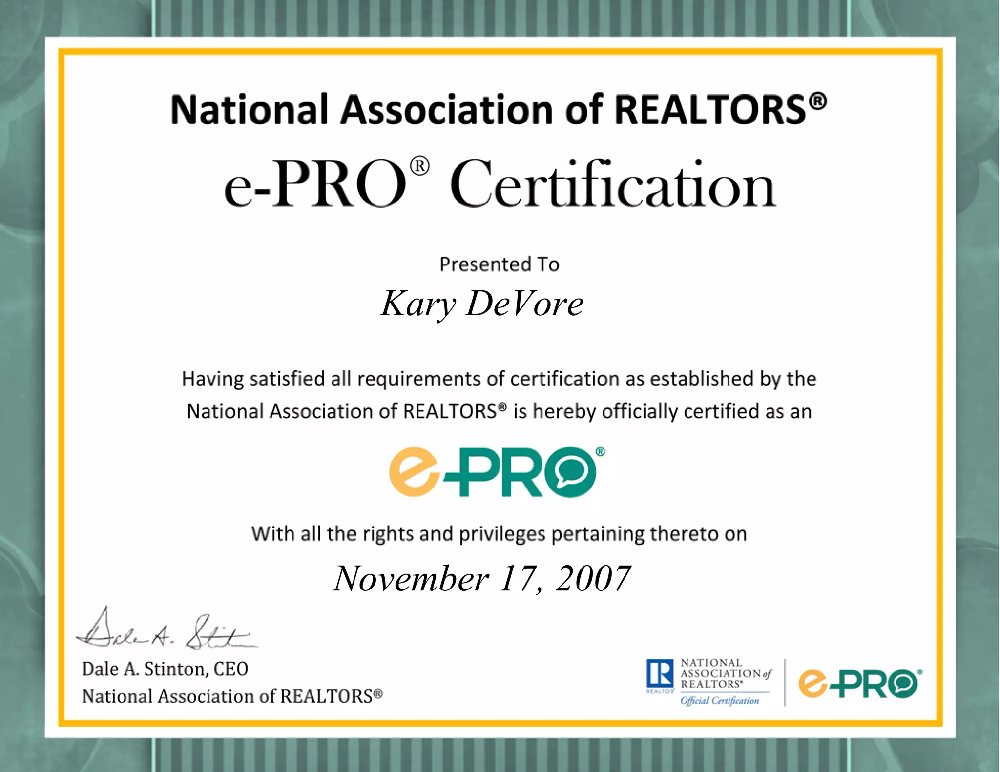 Certificate epro | PPT