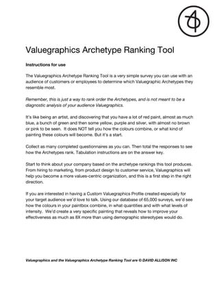 Valuegraphics Archetype Ranking Tool | PDF