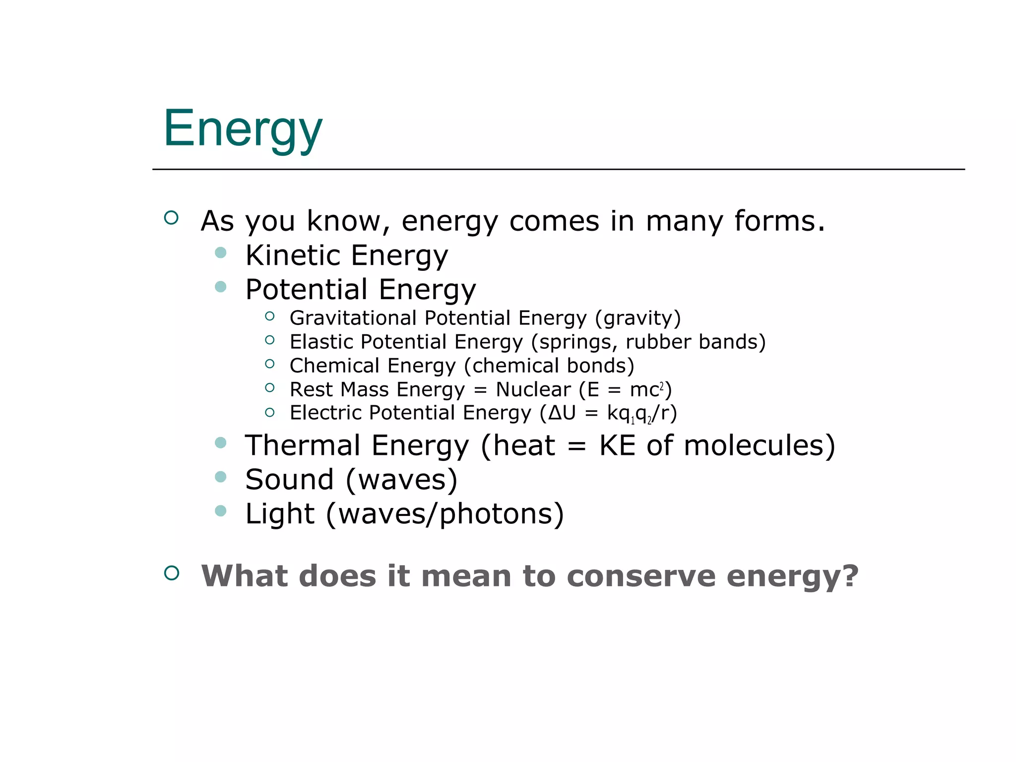 032616 week3 conservation of mechanical energy | PPT