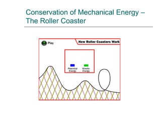 Conservation Of Mechanical Energy Roller Coaster