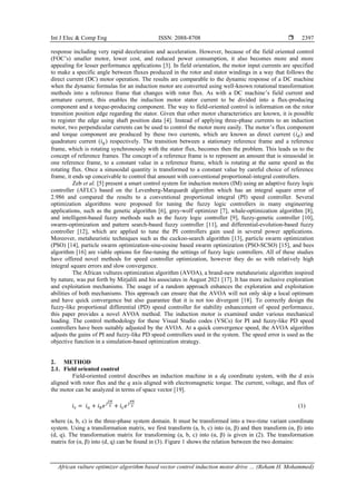 African vulture optimizer algorithm based vector control induction ...