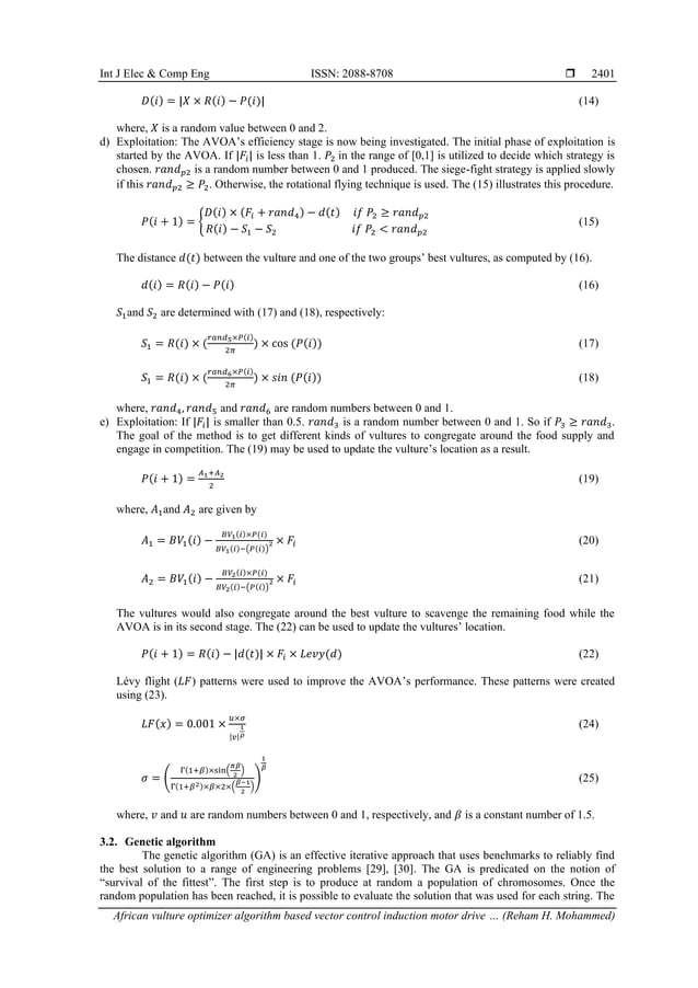 African vulture optimizer algorithm based vector control induction ...