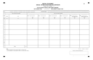03 2 a special attachment_calculation of fiscal loss carry forward | PPT