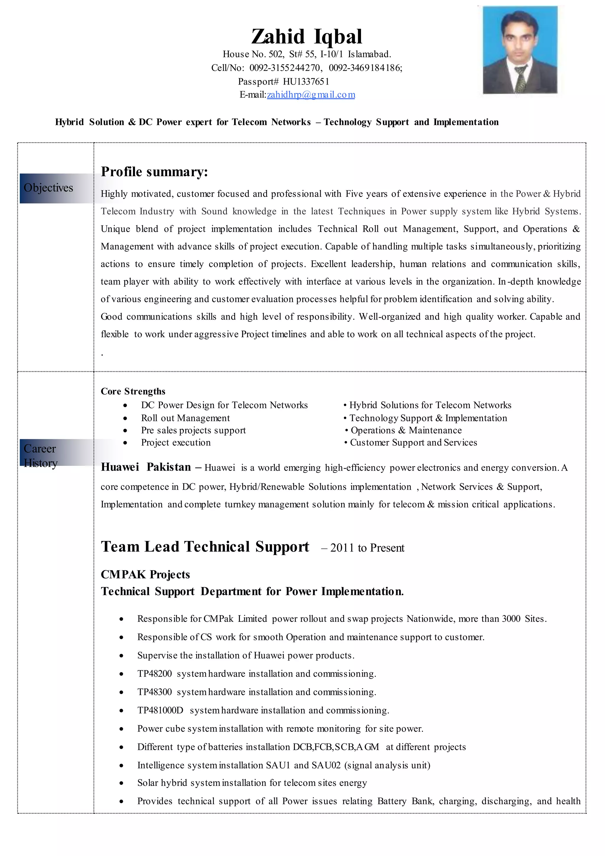 Zahid Iqbal Resume | DOCX
