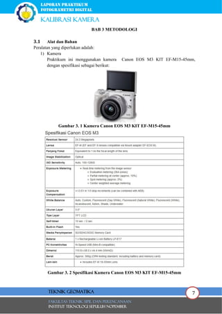 KALIBRASI KAMERA MENGGUNAKAN SOFTWARE PHOTOMODELLER SCANNER | PDF