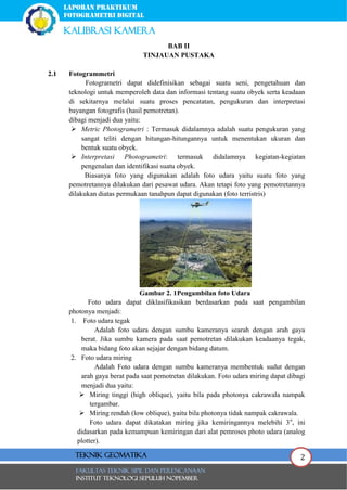 KALIBRASI KAMERA MENGGUNAKAN SOFTWARE PHOTOMODELLER SCANNER | PDF