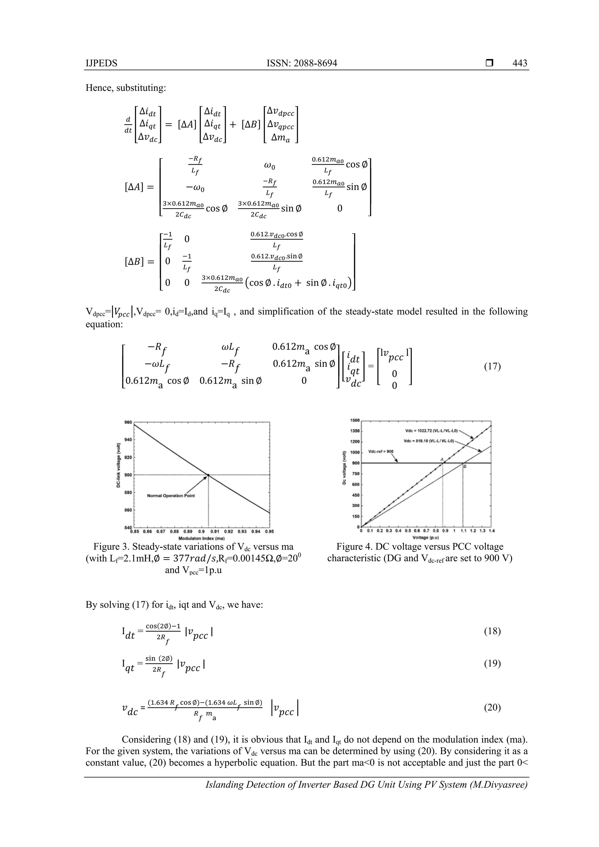 Islanding Detection Of Inverter Based Dg Unit Using Pv System Pdf