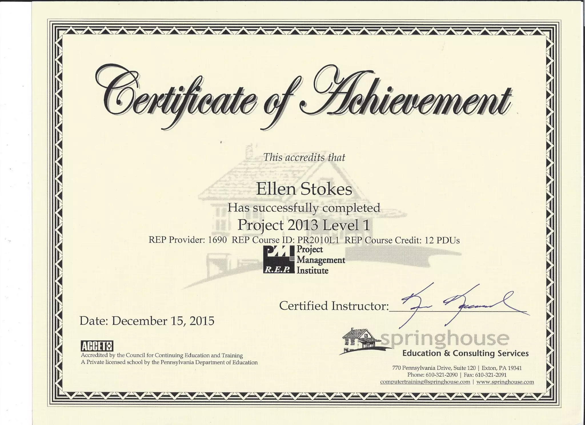 MS Project - Level 1 Certificate | PPT