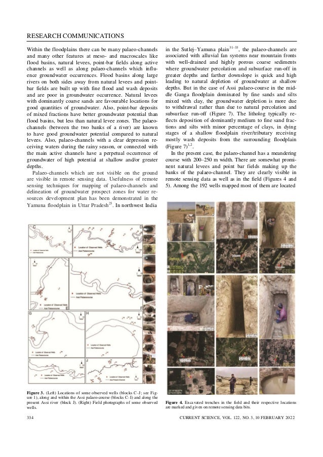 Groundwater evidences in confirmation of palaeo-course of Assi River in ...