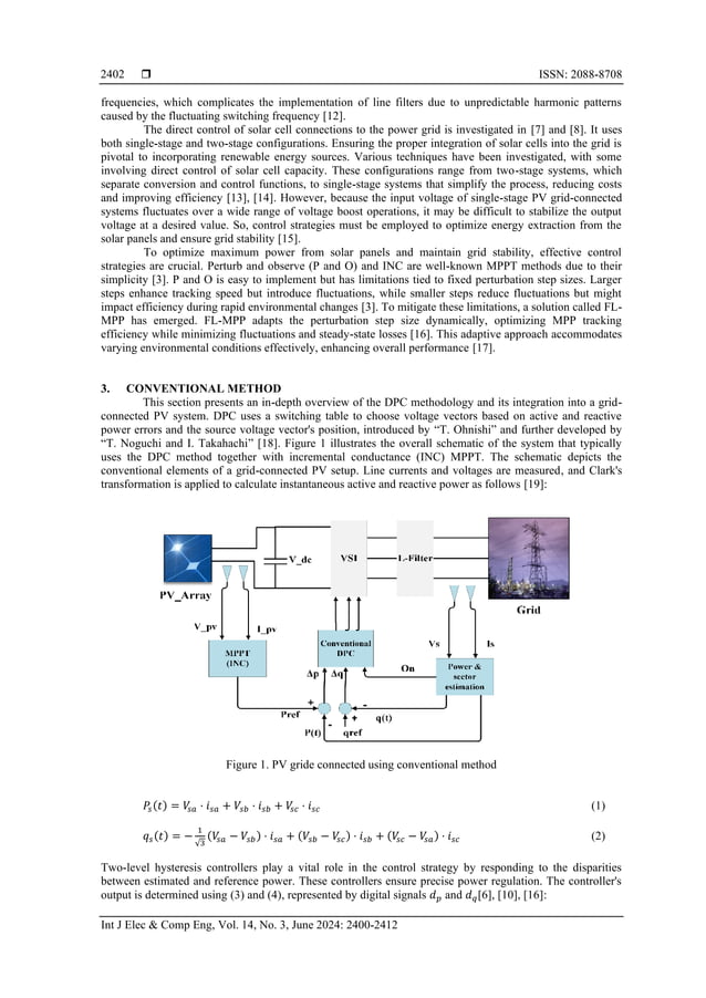 Enhancing of single-stage grid-connected photovoltaic system using fuzzy logic controller | PDF