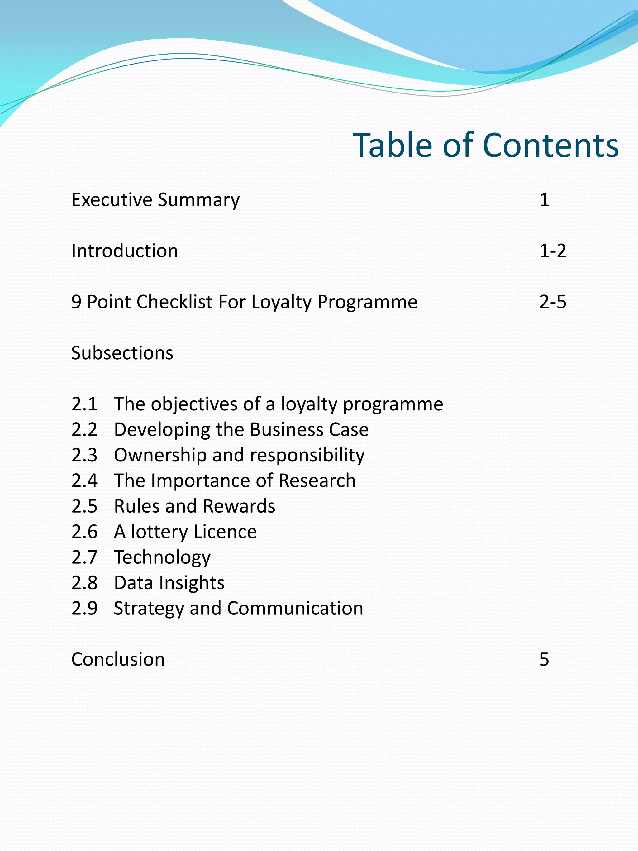 Brandfire 9 point Checklist for Loyalty Programme | PDF