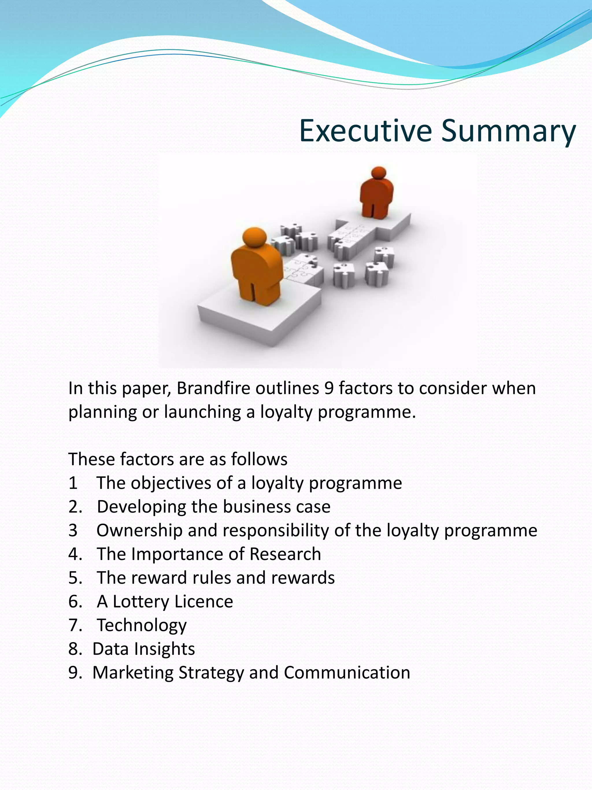 Brandfire 9 point Checklist for Loyalty Programme | PDF