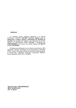 0338 2002 Norma Concreto | PDF