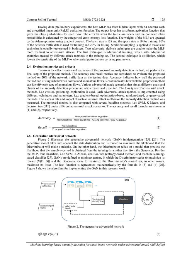 Machine learning-based anomaly detection for smart home networks under adversarial attack | PDF