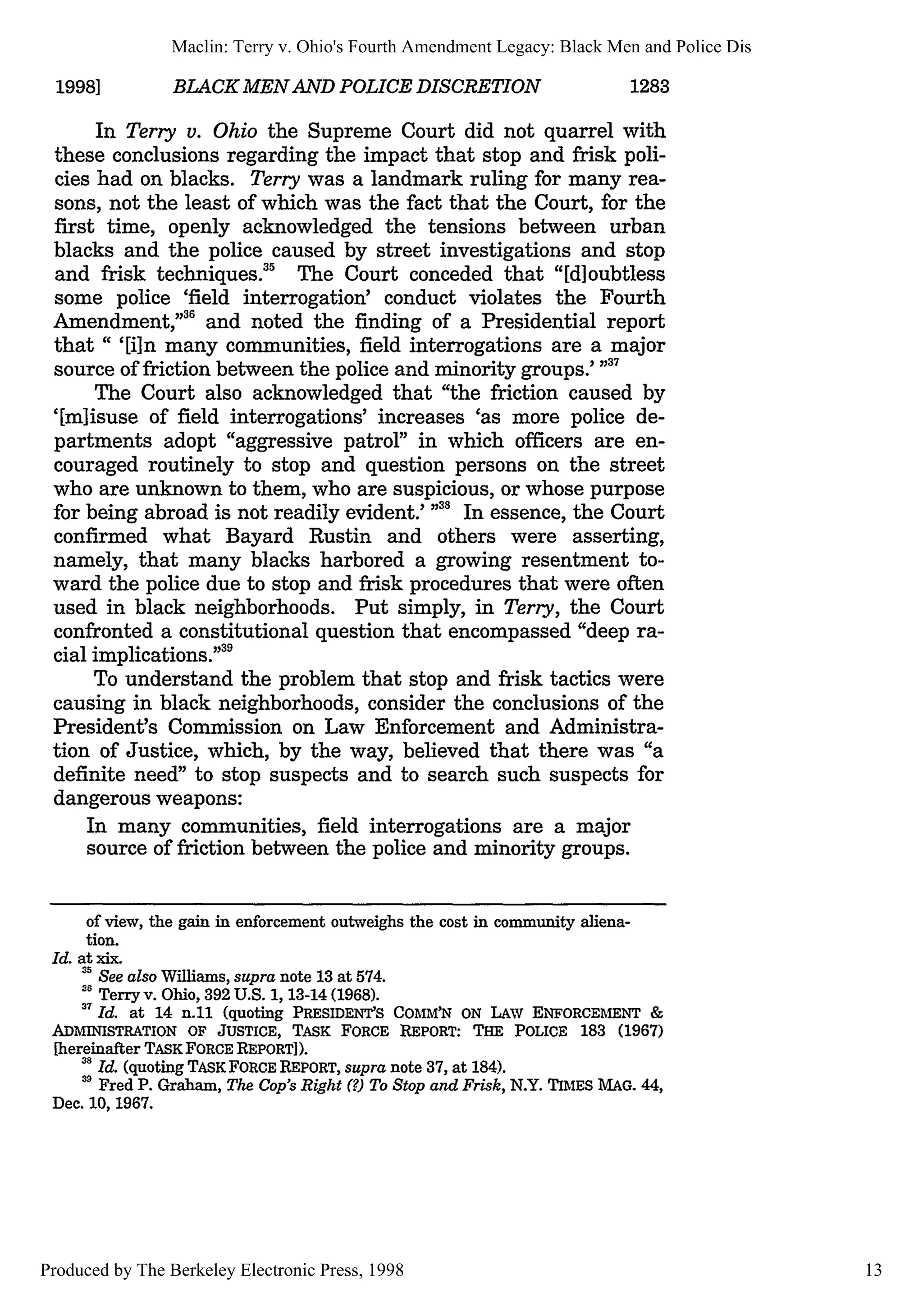 Terry-v-Ohio’s-4th-Amendment-Legacy | PDF | Law