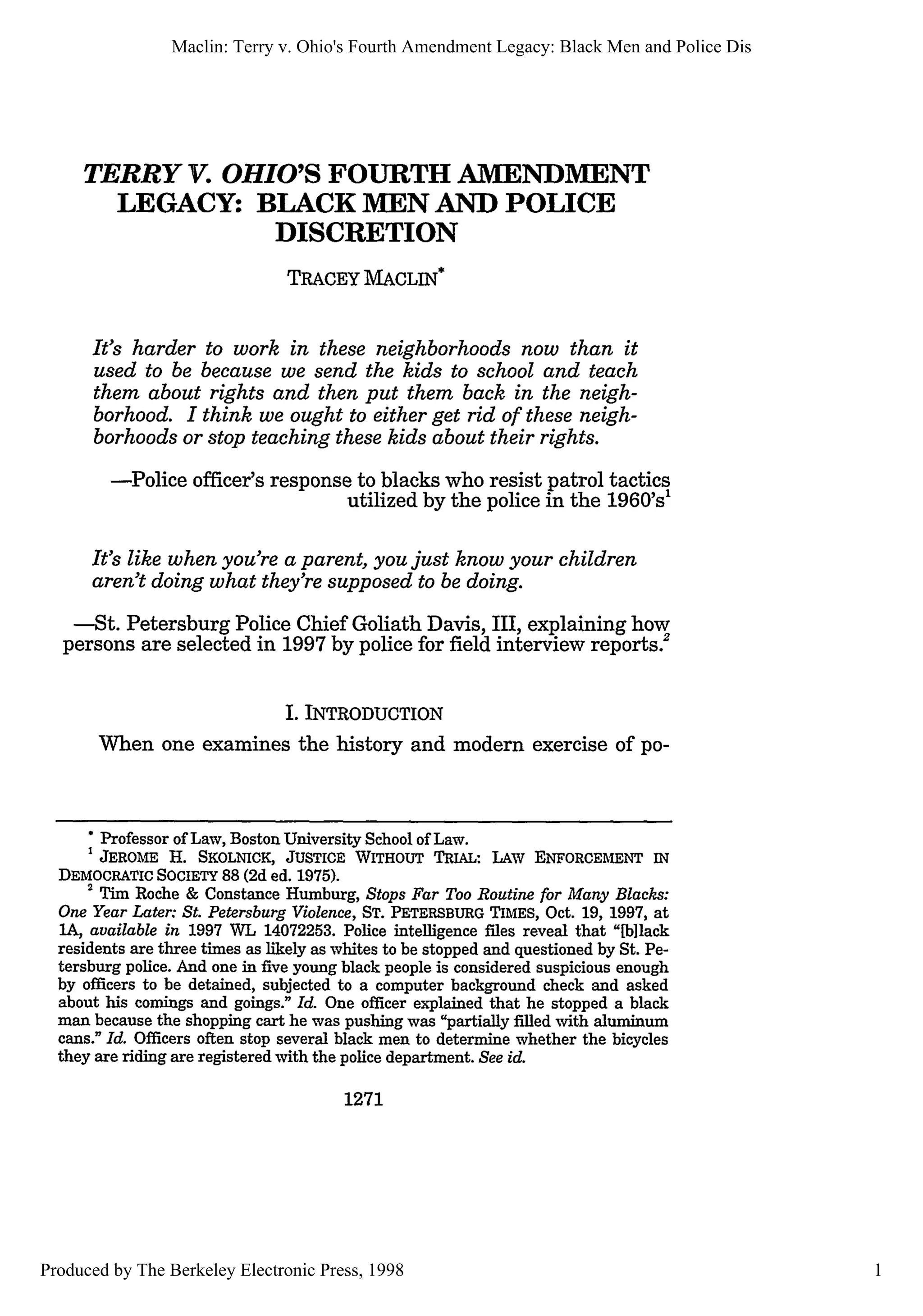 Terry-v-Ohio’s-4th-Amendment-Legacy | PDF