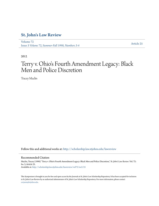 Terry-v-Ohio’s-4th-Amendment-Legacy | PDF | Law