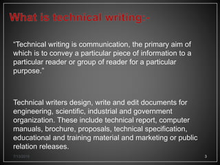 SEMINAR NEW ON Technical Writing | PPTX