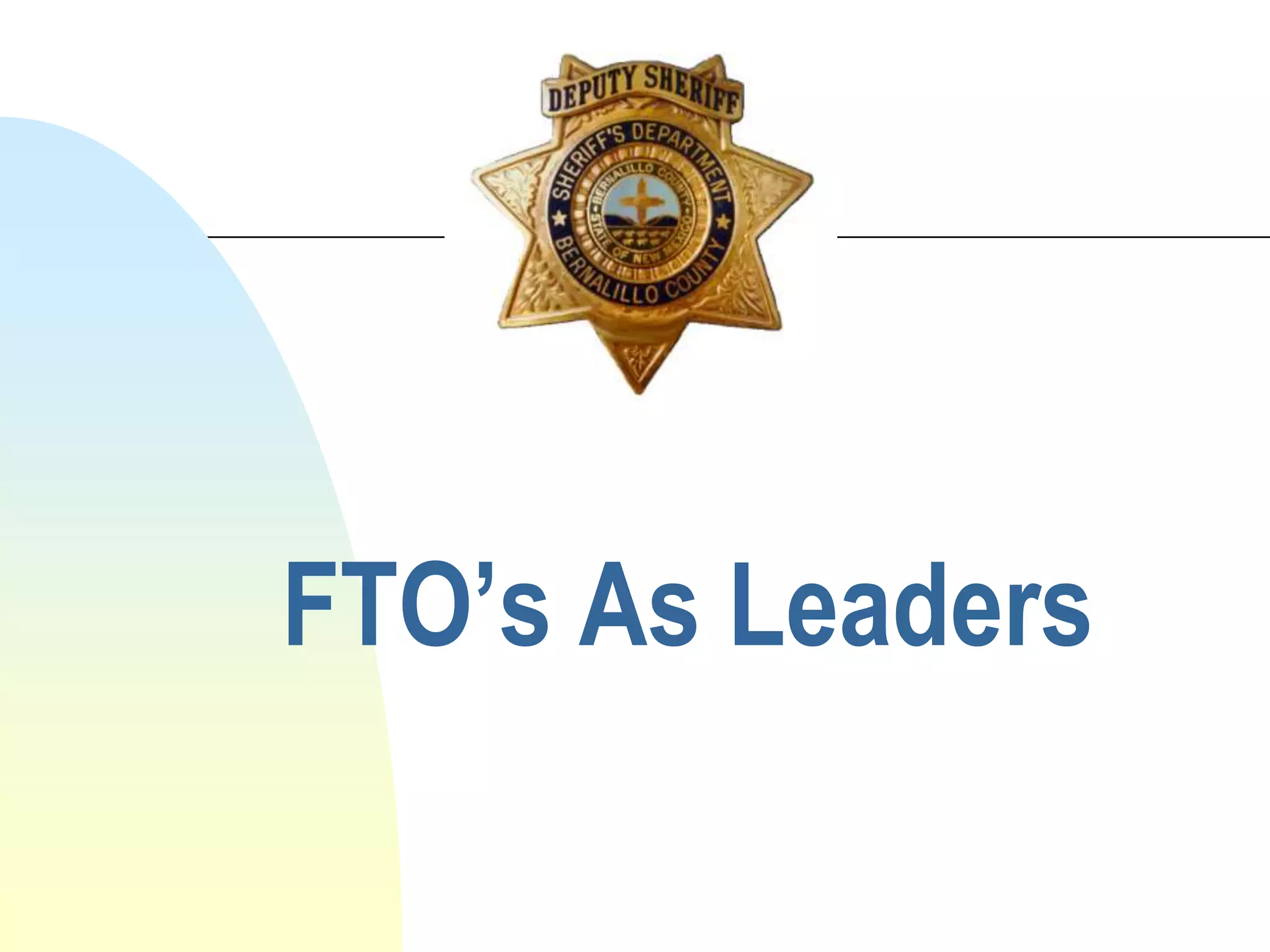 FTO's As Leaders updated ppt | PPTX
