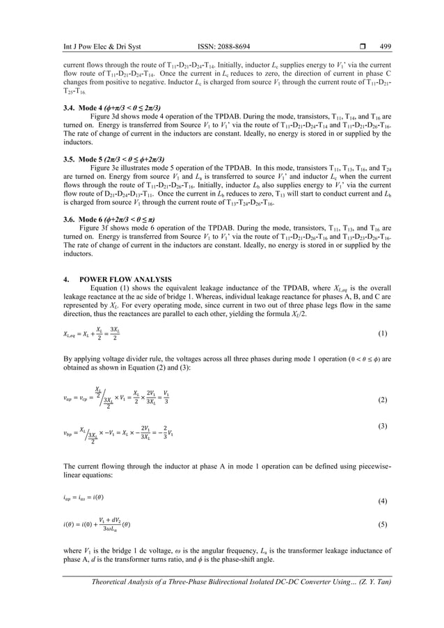 Theoretical Analysis Of A Three Phase Bidirectional Isolated Dc Dc Converter Using Phase Shifted