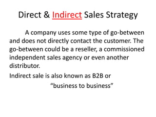 Direct and indirect strategies | PPTX | Business | Business and Finance