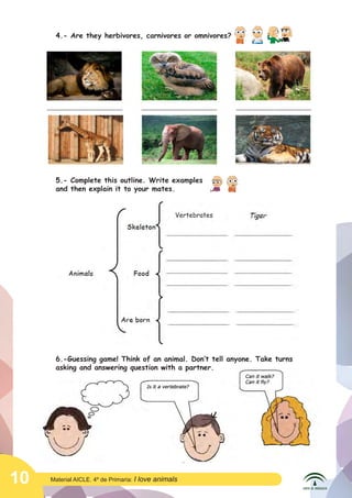 I love animals 4th primary | PDF