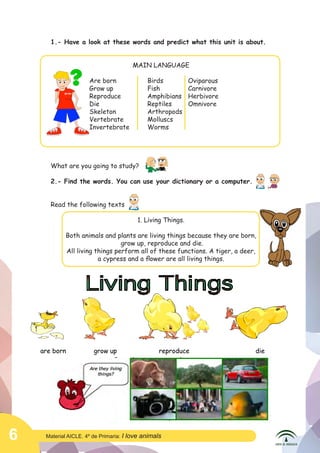 I love animals 4th primary | PDF