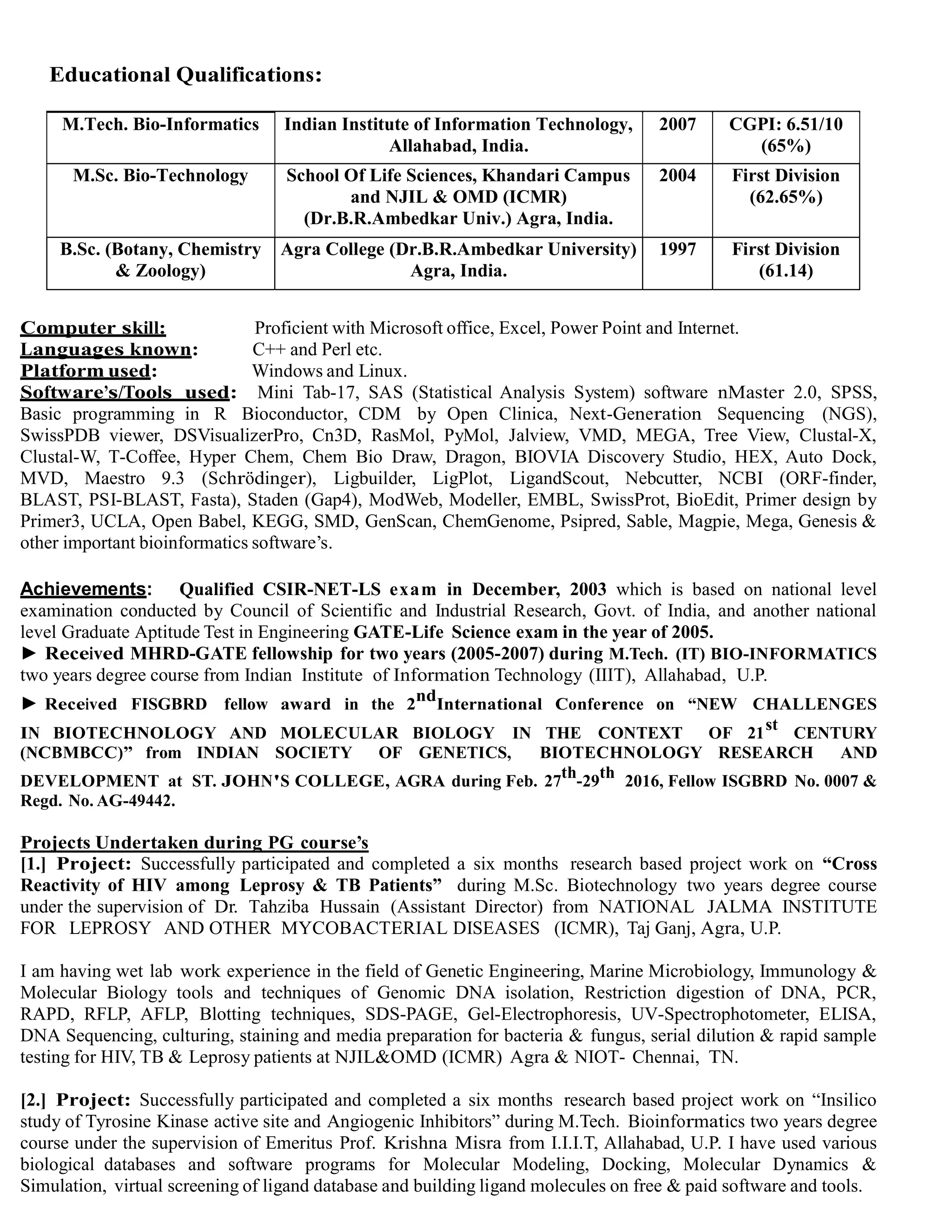 Updated CV of SPSingh2017 | PDF