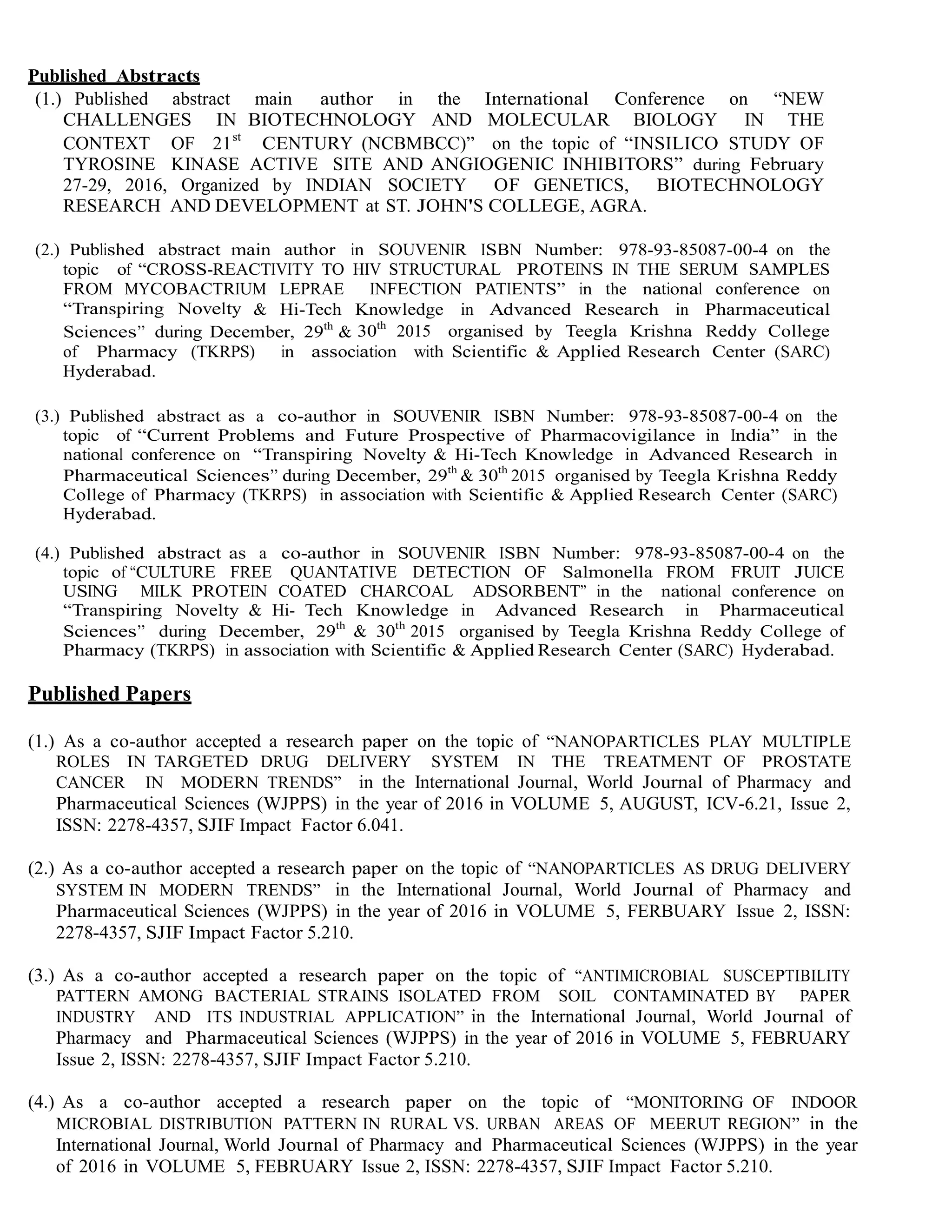 Updated CV of SPSingh2017 | PDF