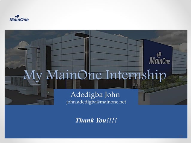 End of Internship presentation by John | PDF